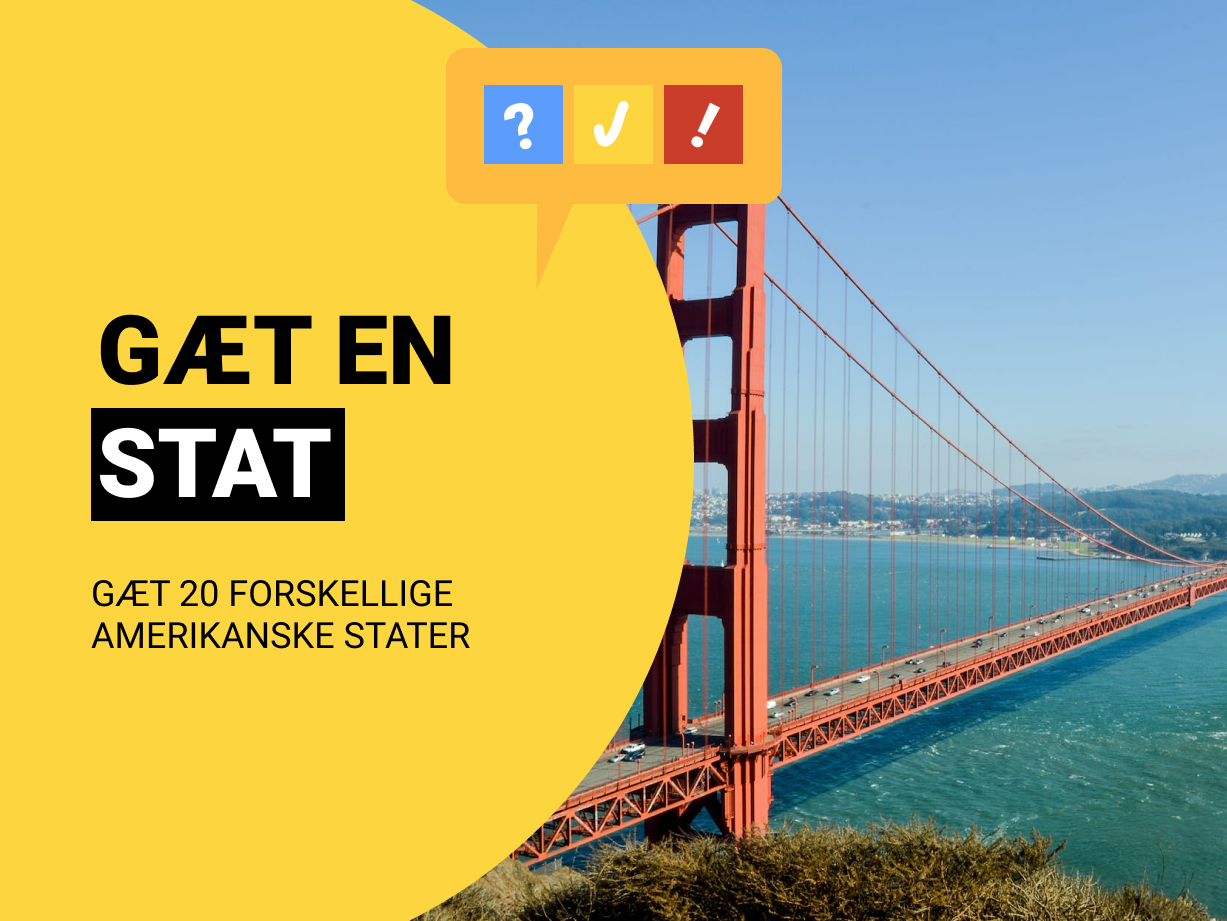 Gæt en Amerikansk Stat: Kan du gætte 20 stater i USA?